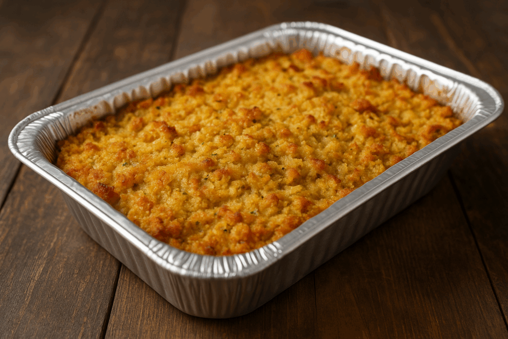 Half Pan Southern Cornbread Dressing